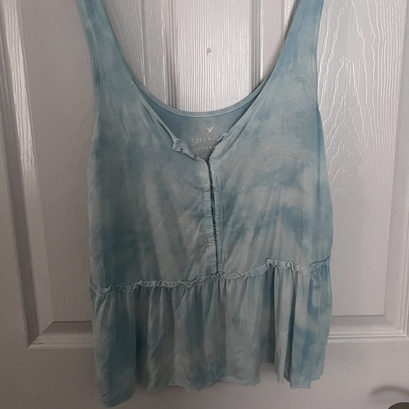 American Eagle Outfitters | Tops | Light Blue And White Soft And Sexy American Eagle Tank Top ...